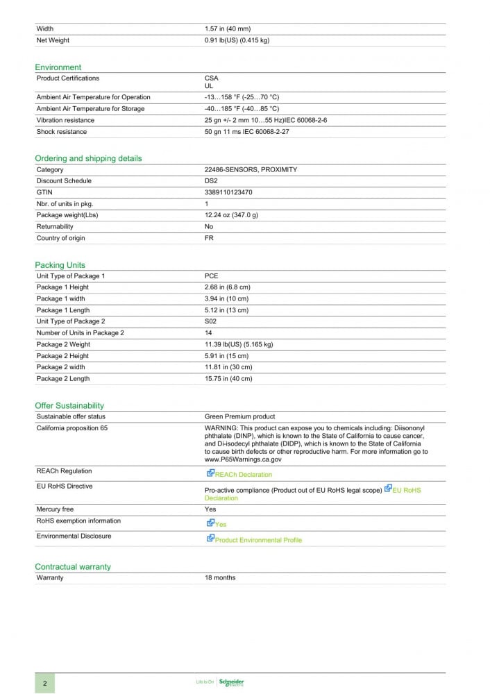 XS8C1A1PAL10 technical document page 2