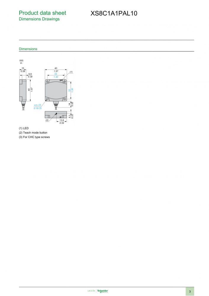 XS8C1A1PAL10 technical document page 3