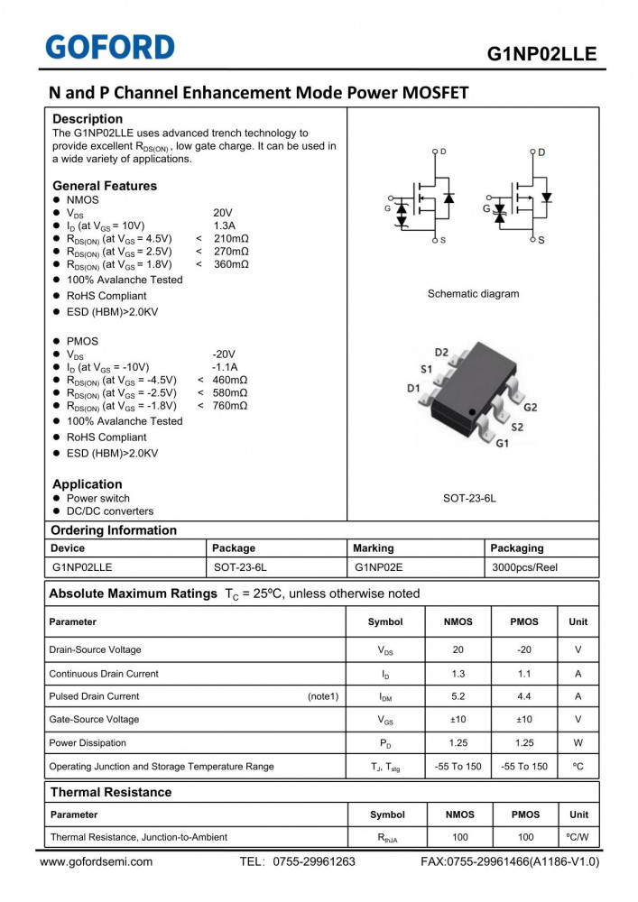 G1NP02LLE datasheet page 1