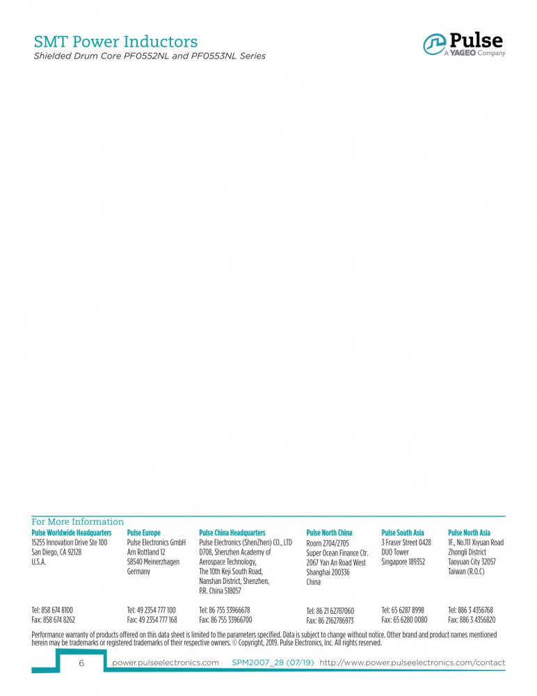PF0552 family datasheet page 6