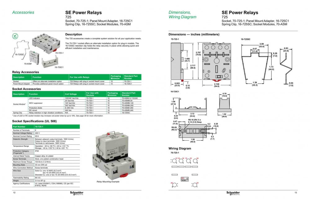 Schneider SE Power Relays catalog page 7