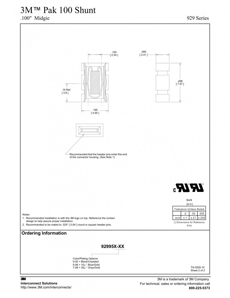 3M 929870-01-01-RA technical document page 2