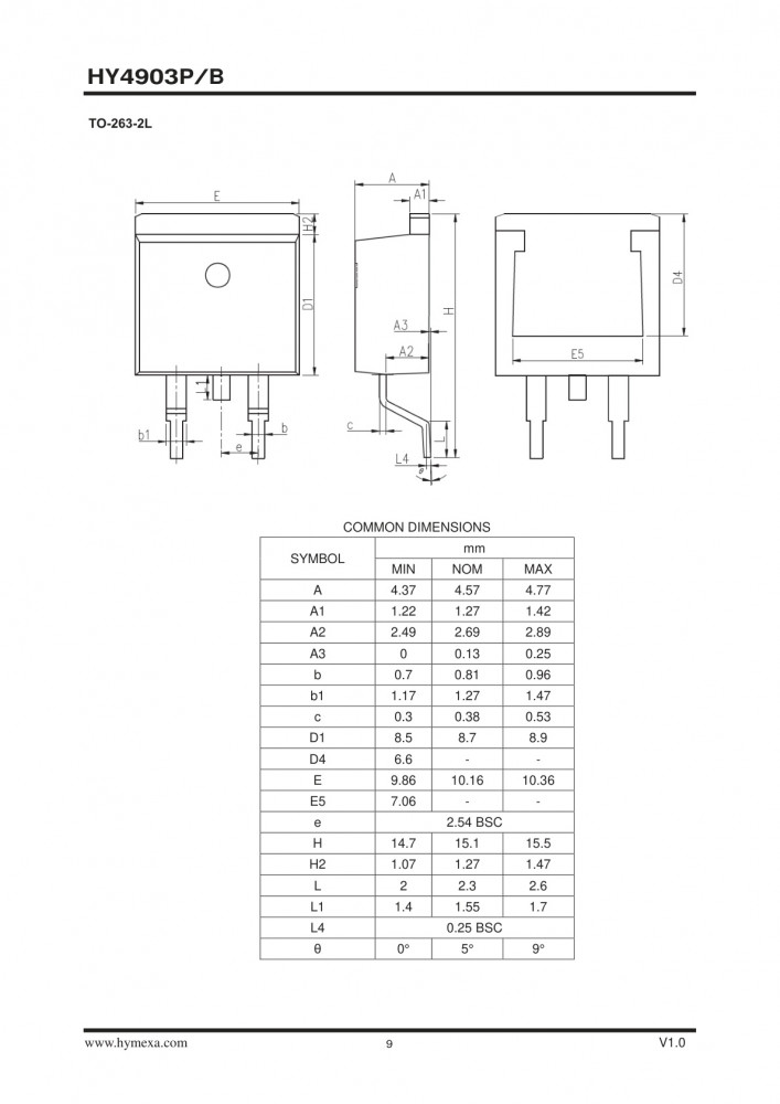 HY4903P datasheet page 9