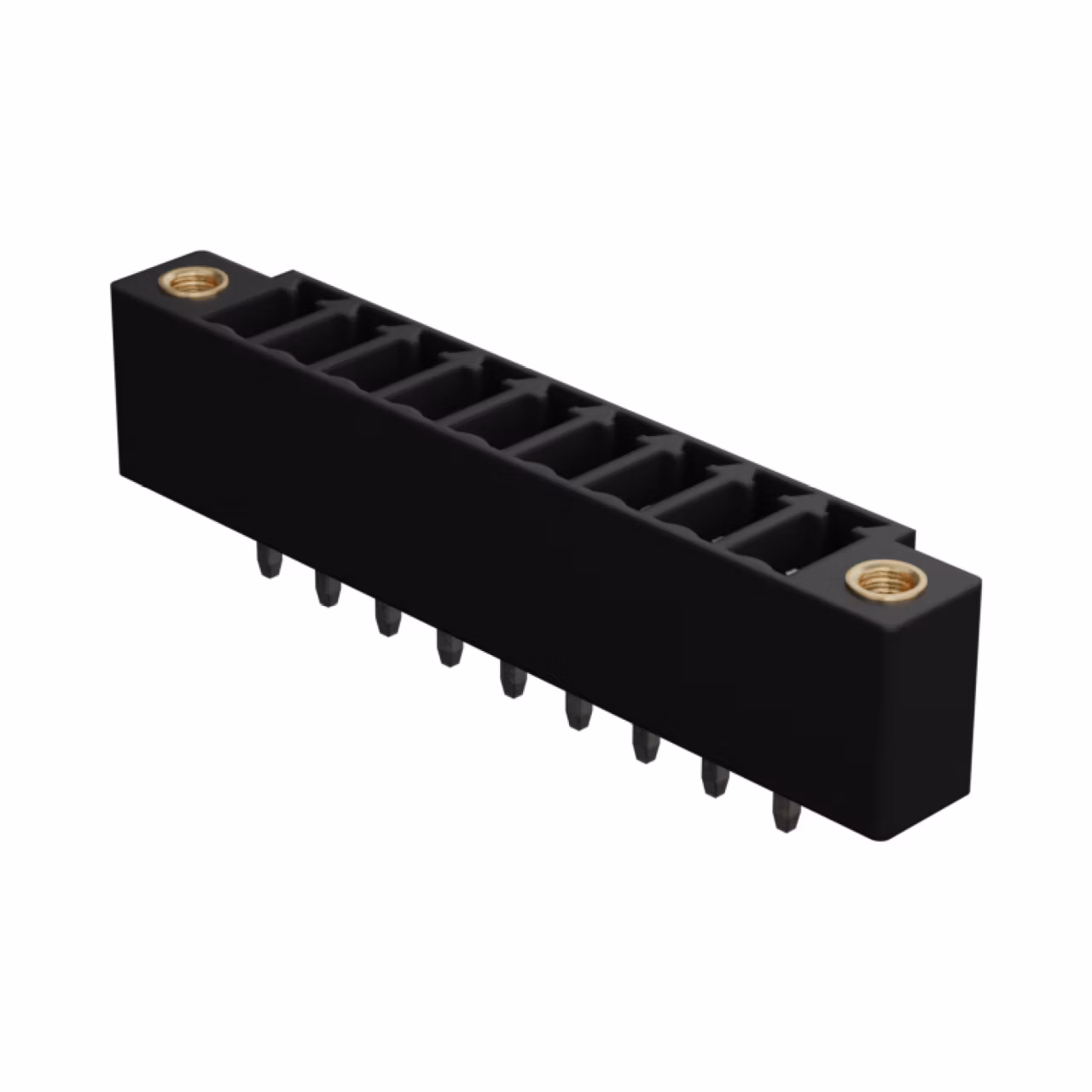 3.81mm Pitch Eurostyle Vertical PCB Header, with Threaded Retention Inserts, 9 Circuits for sale
