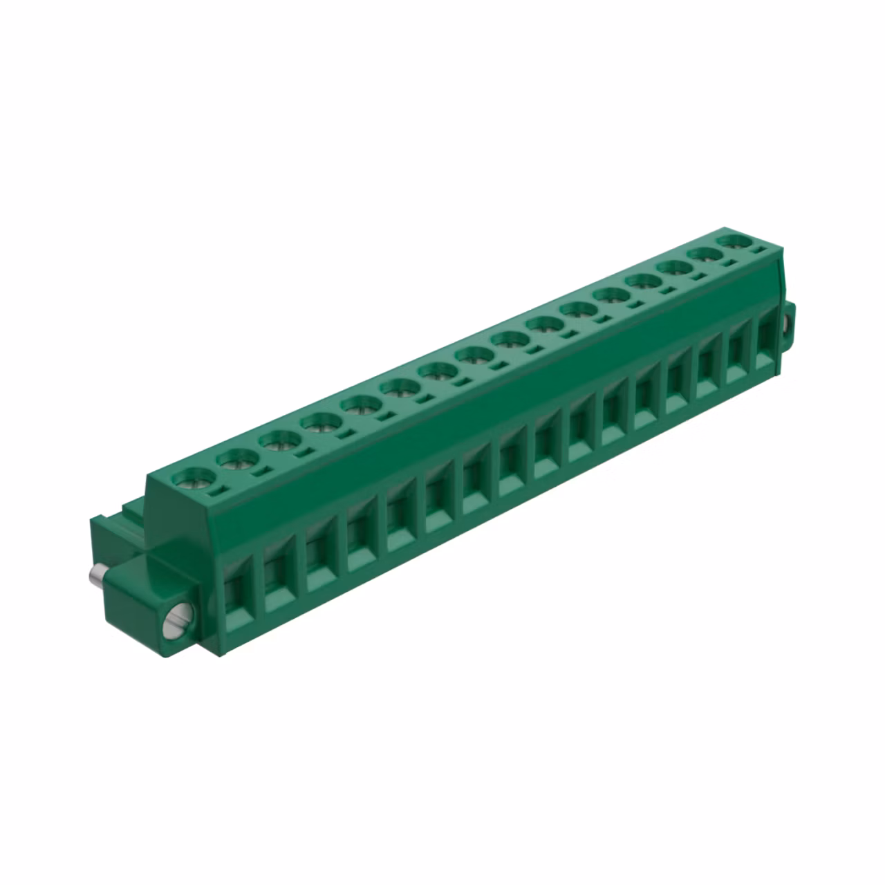5.00mm Pitch Eurostyle Horizontal Plug, with Retention Screws and Standard Imprinting, Green Housing, 16 Circuits for sale