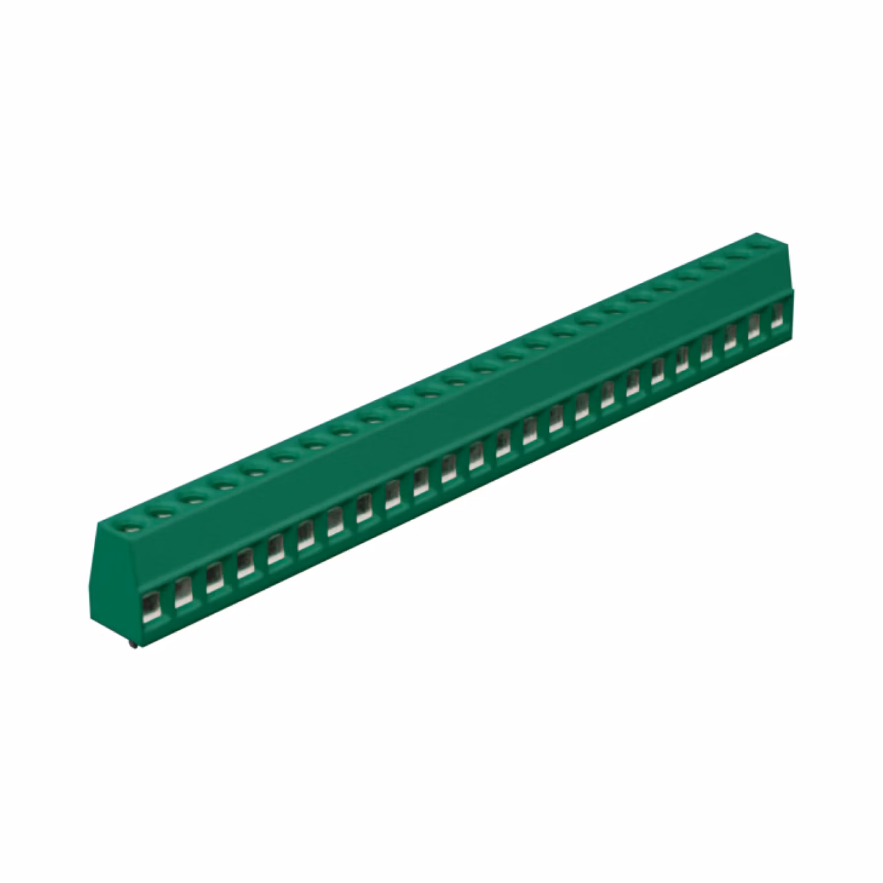 5.08mm Pitch Eurostyle Vertical Fixed Mount PCB Terminal Block, Green Housing, 24 Circuits for sale