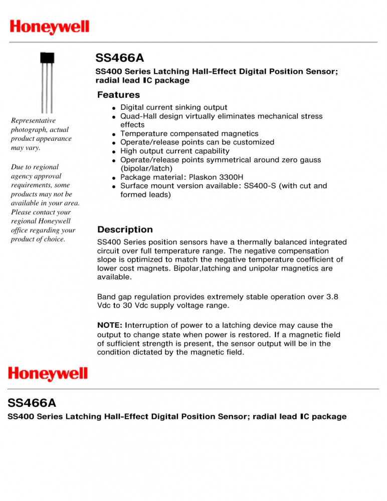 SS466A technical document page 1