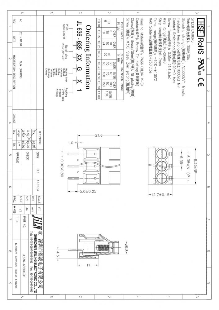 JILN JL636-63502G01 technical drawing