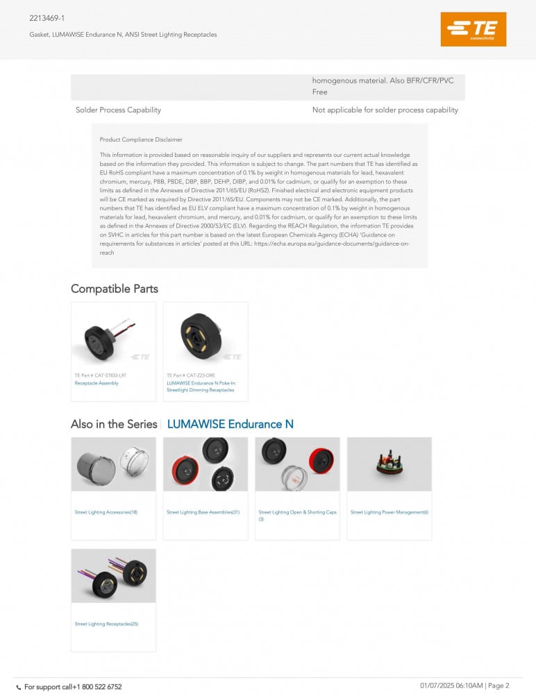TE Connectivity 2213469-1 technical document page 2
