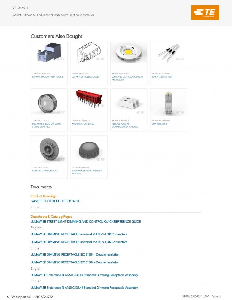 TE Connectivity 2213469-1 technical document page 3
