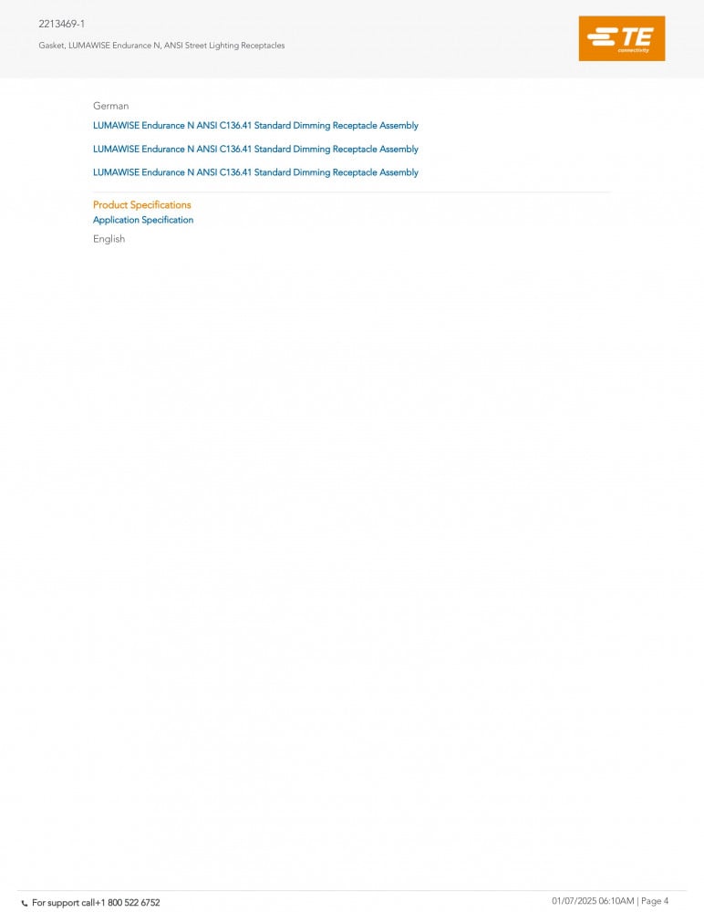 TE Connectivity 2213469-1 technical document page 4