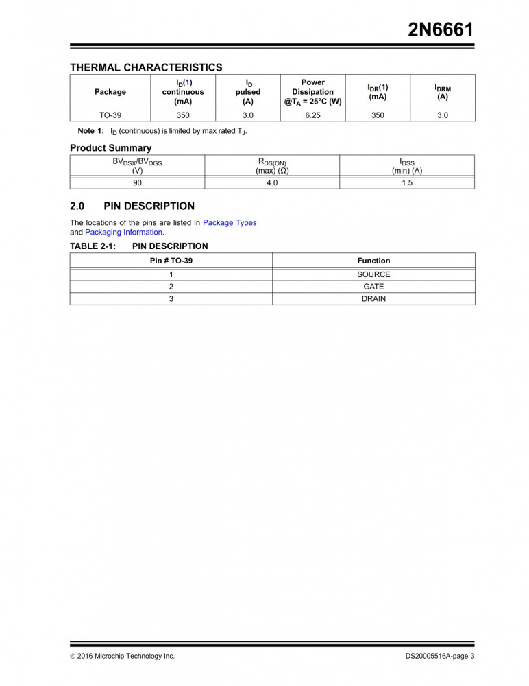 2N6661 datasheet page 3