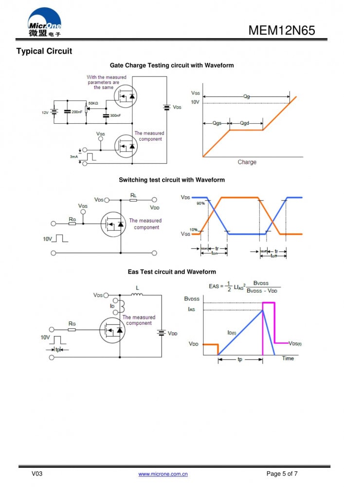 MEM12N65A3G datasheet page 5