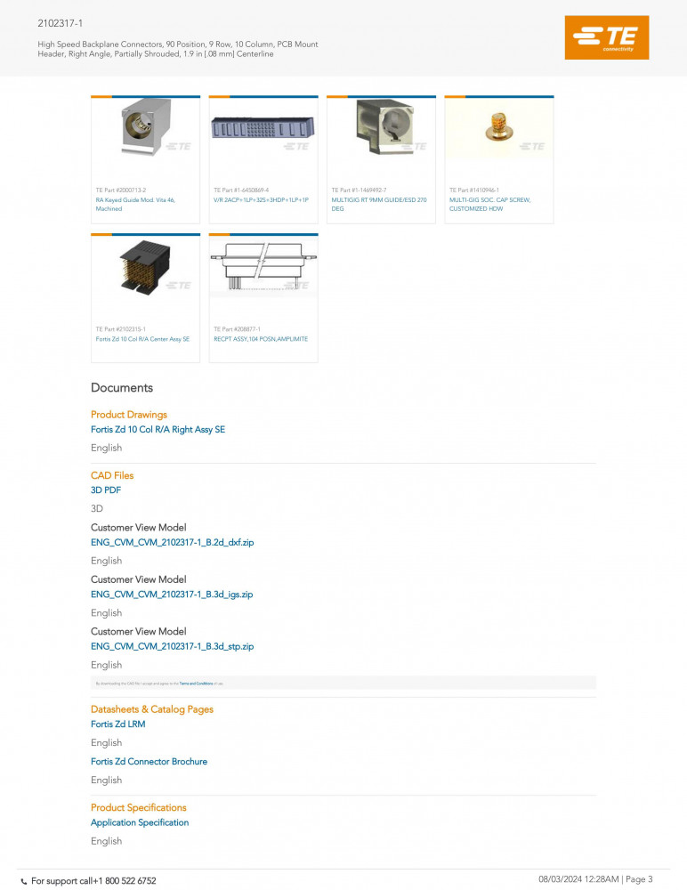 TE Connectivity 8-34071-1 technical document page 3