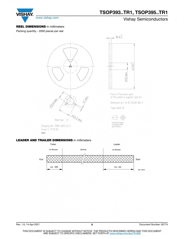TSOP39540TR1 datasheet page 9