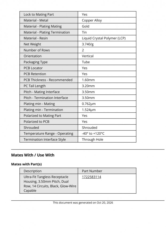 Product technical document preview, page 3