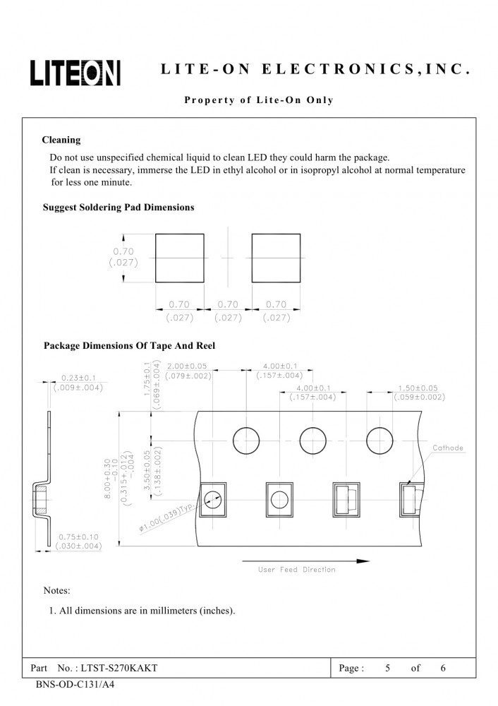 LTST-S270KAKT datasheet page 5
