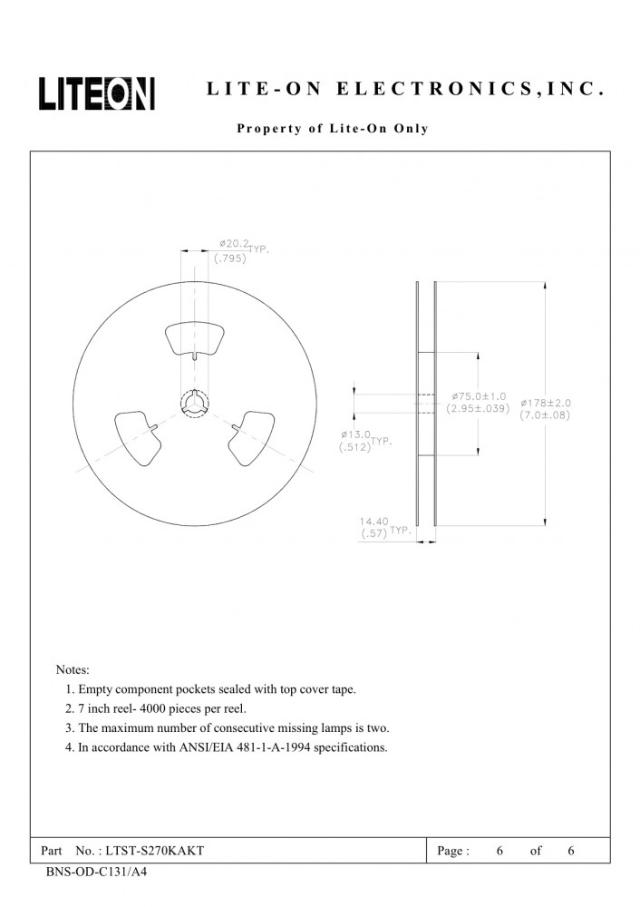 LTST-S270KAKT datasheet page 6