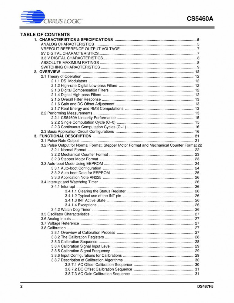 CS5460A datasheet page 2