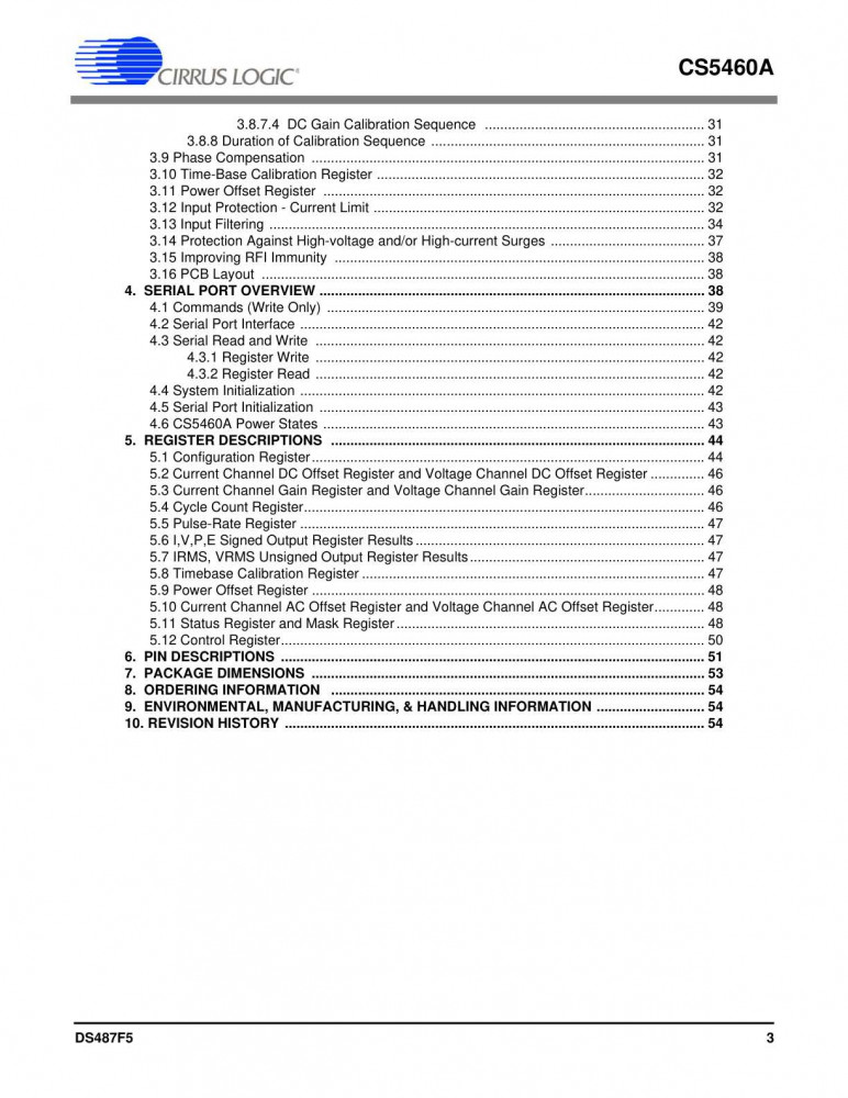 CS5460A datasheet page 3