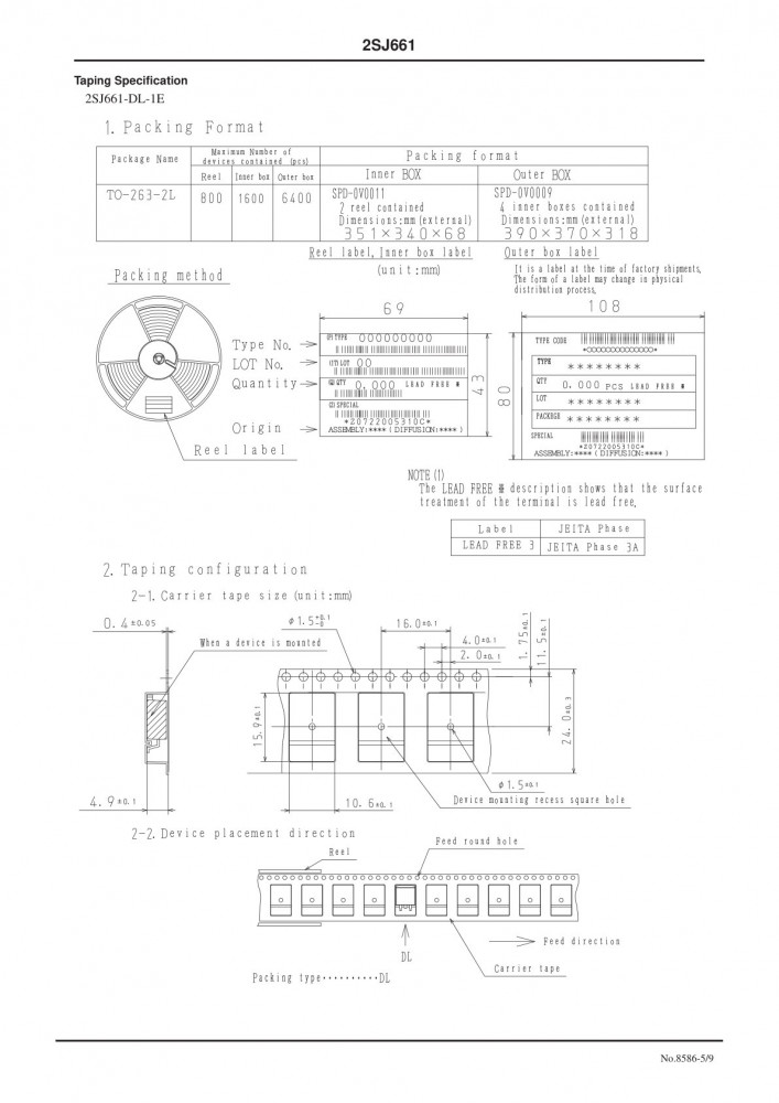 2SJ661 datasheet page 5