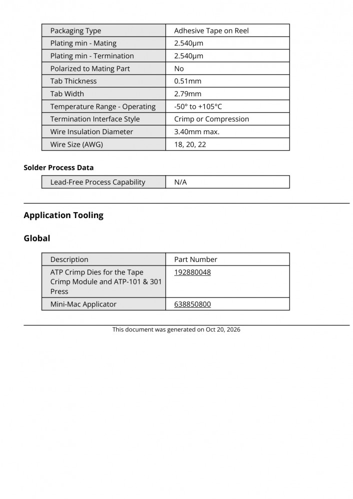 MOLEX 190170004 technical document image, page 3