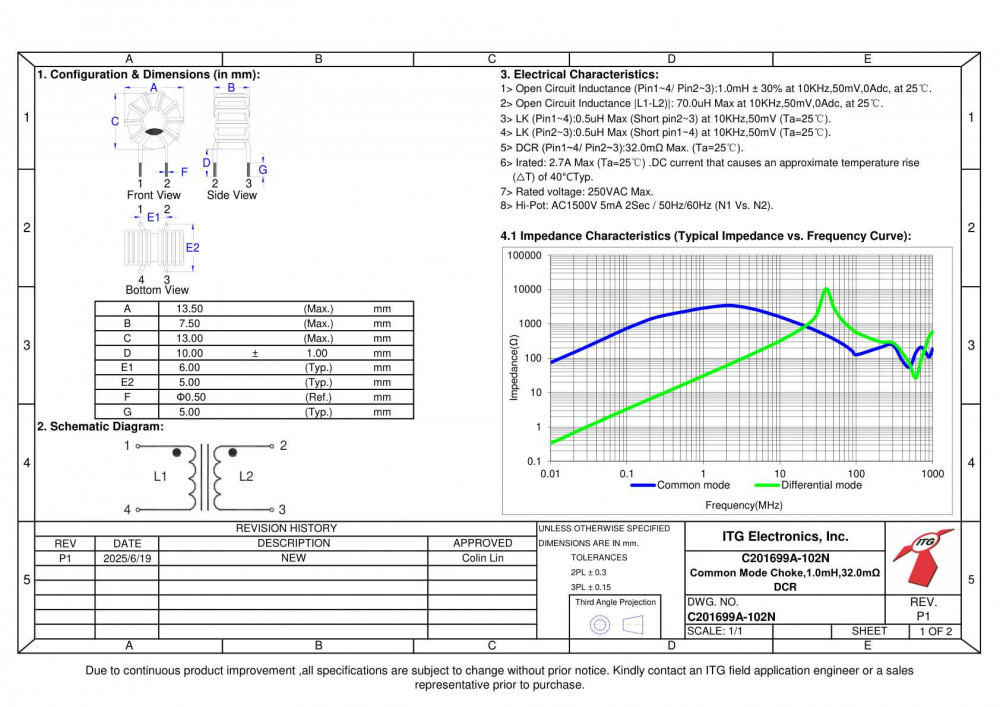 C201699A technical document, page 1