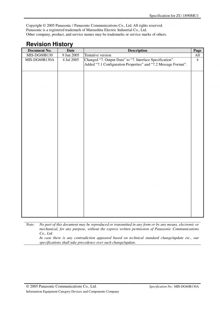 ZU-1890MU1 specification document page 2