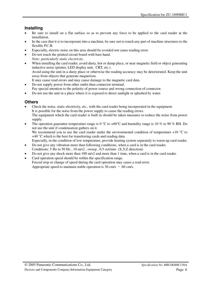 ZU-1890MU1 specification document page 9