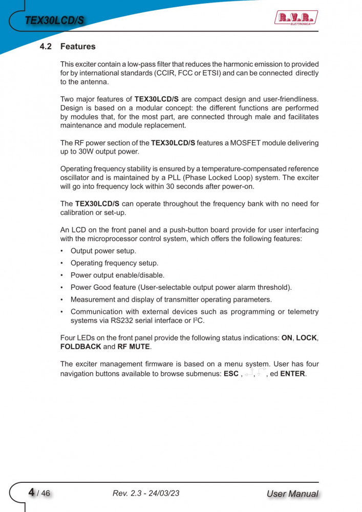TEX30LCD/S manual page 10