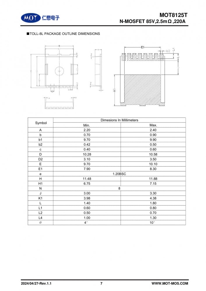 MOT8125T datasheet page 7