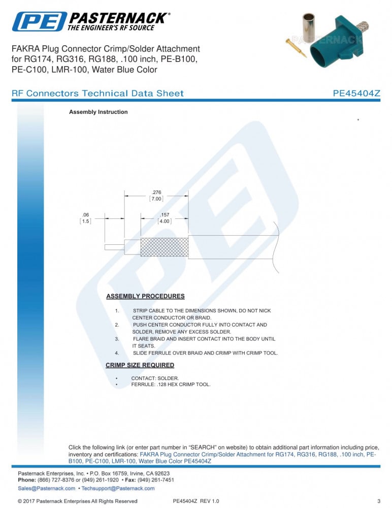 PE45404Z datasheet page 3