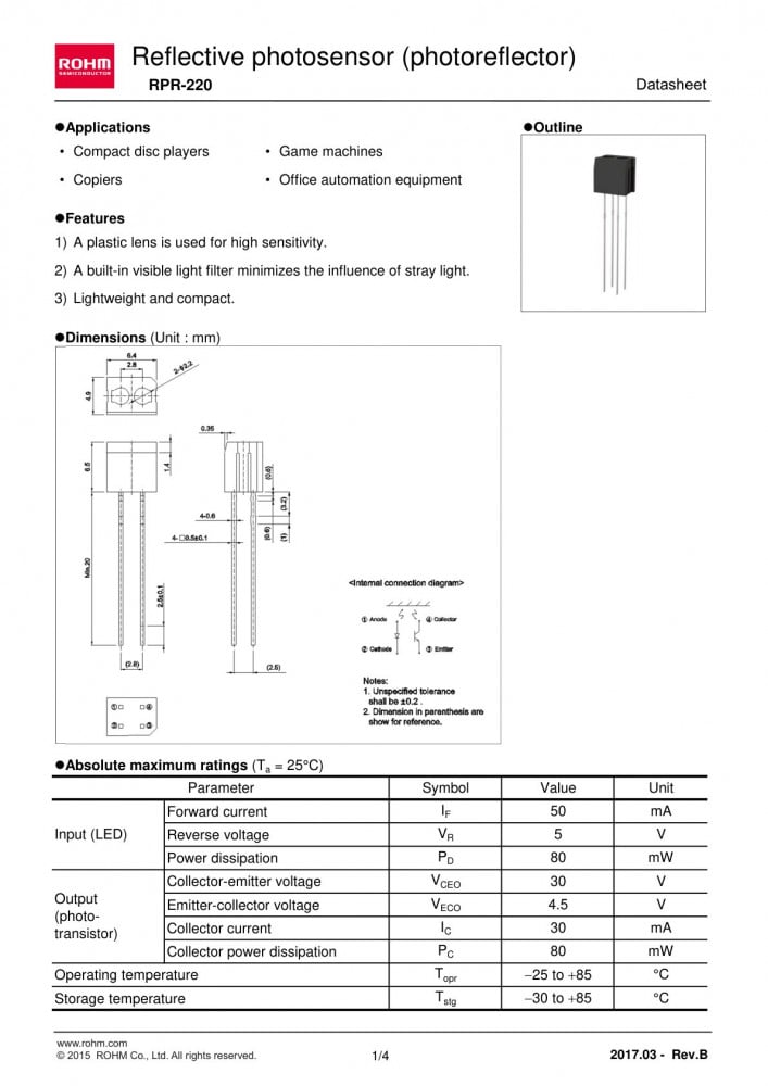 RPR-220 technical document page 1