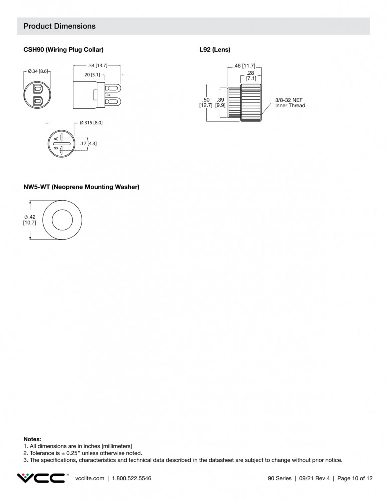 VCC 90 Series datasheet page 10
