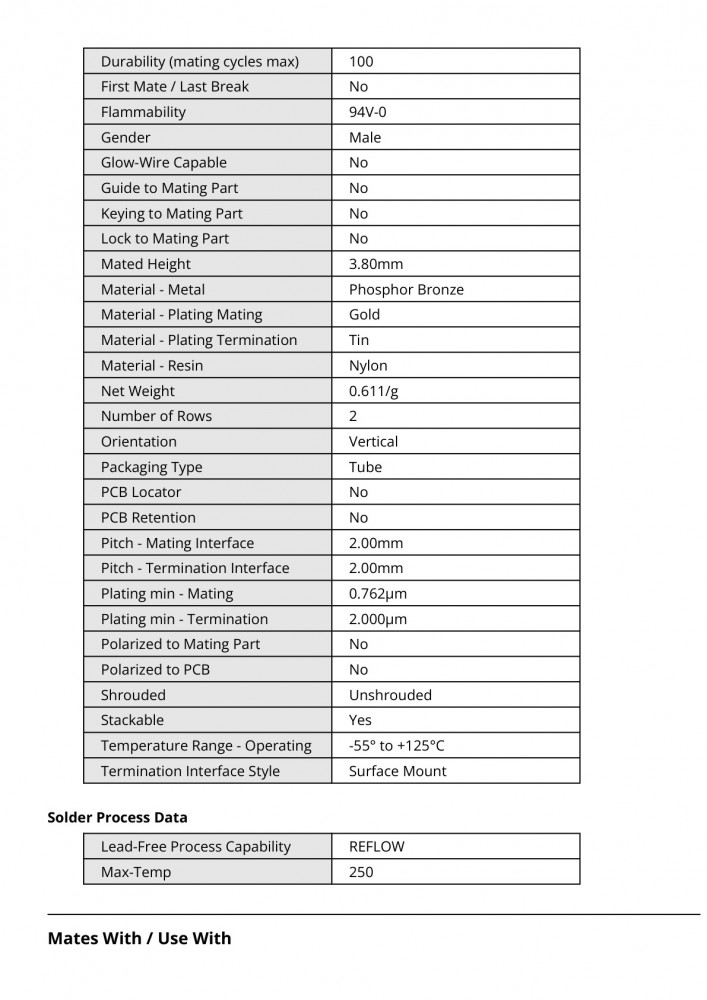 MOLEX 877592615 technical document preview, page 3