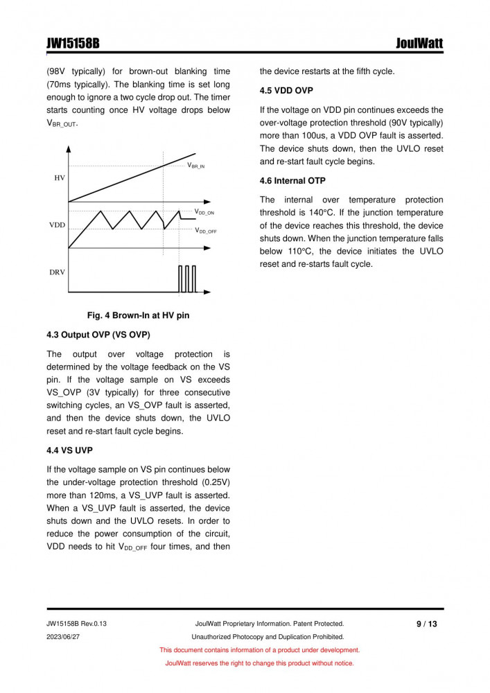 JW15158B datasheet page 9