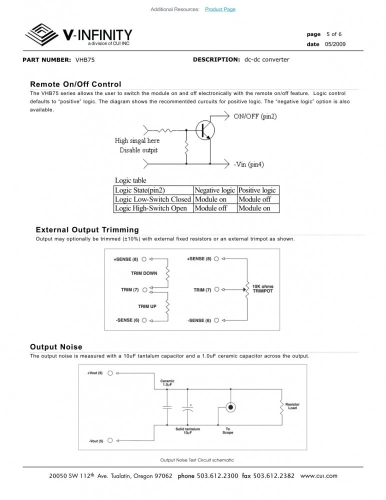 CUI VHB75 datasheet page 5