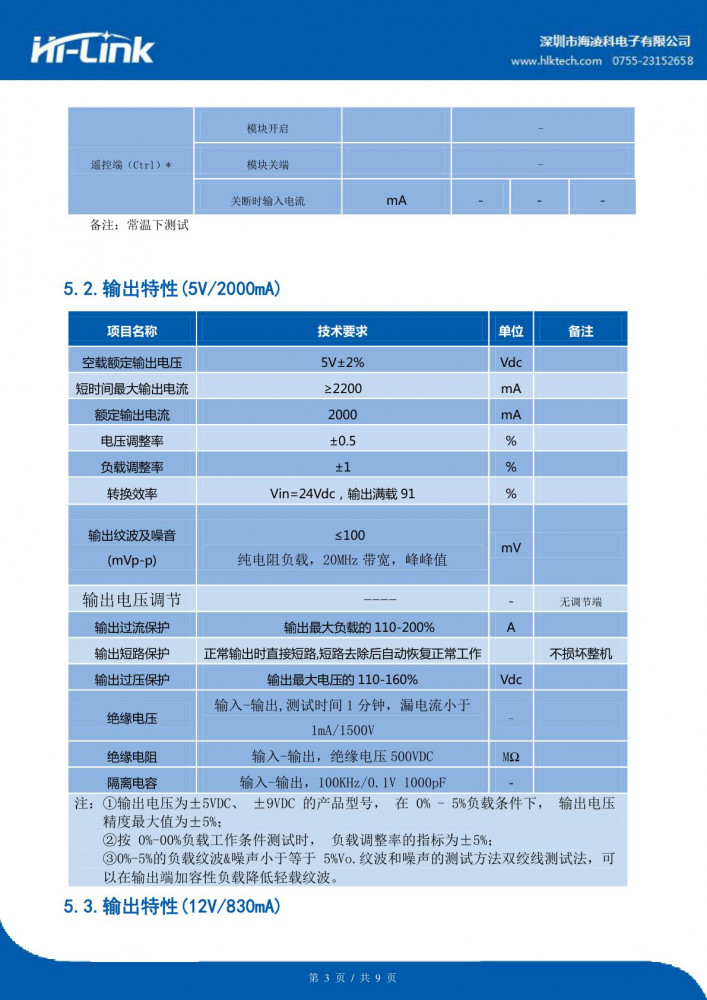 HLK-10D2412 datasheet page 5