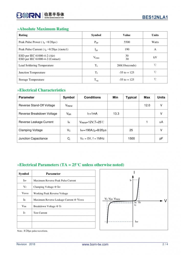 BES12NLA1 datasheet page 2