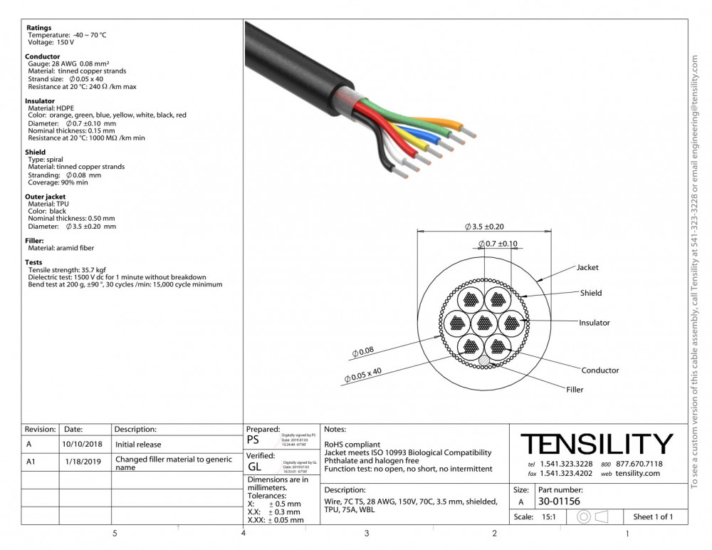 Tensility International 30-01156 product drawing