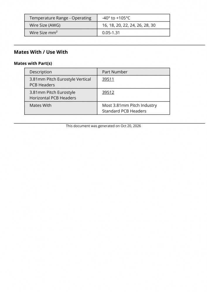 Technical document page image 3 for MOLEX 395133012