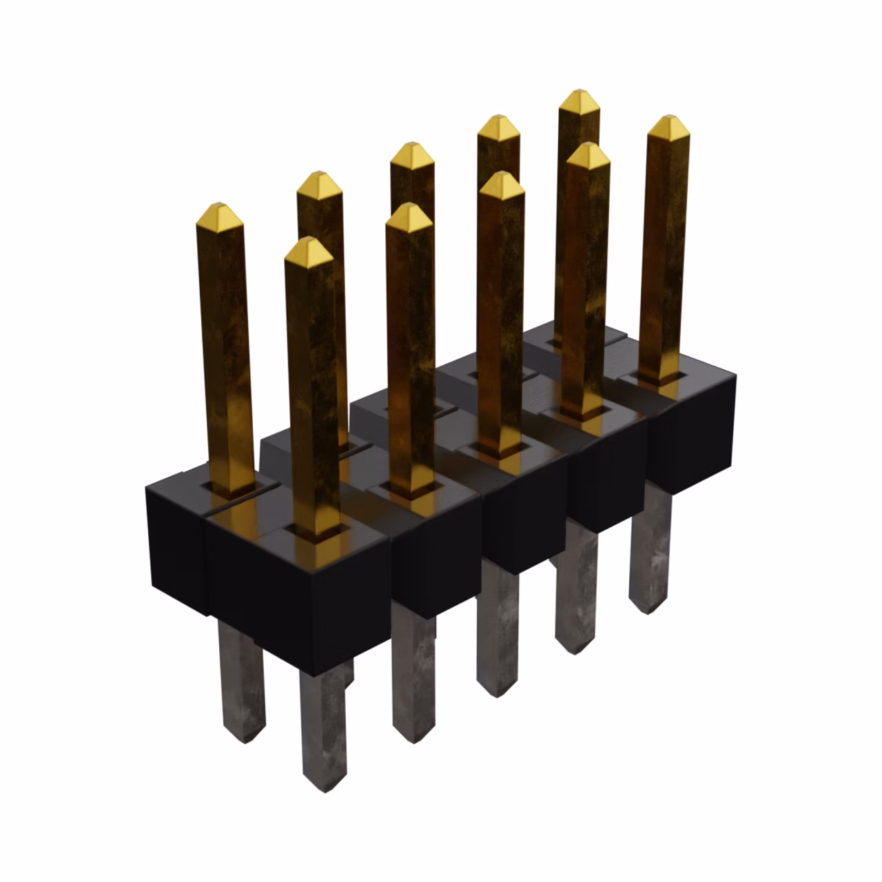 C-Grid Header, 2.54mm Pitch, Through Hole, Dual Row, Vertical, 10 Circuits, 0.38µm Gold (Au) Plating, Tray Packaging, Lead-Free for sale