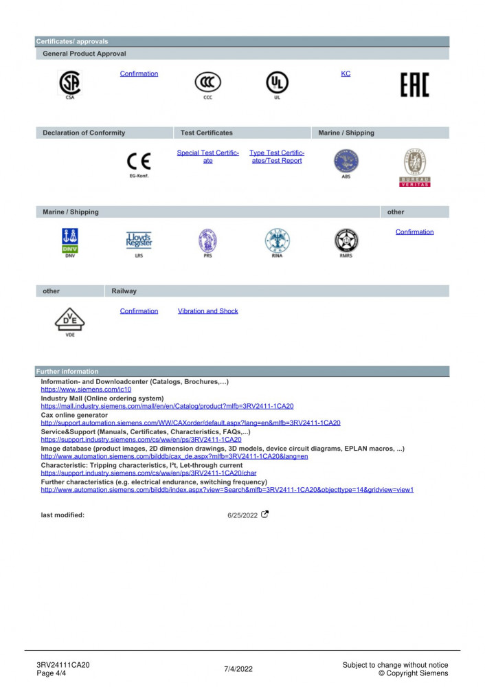 3RV24111CA20 datasheet page 4