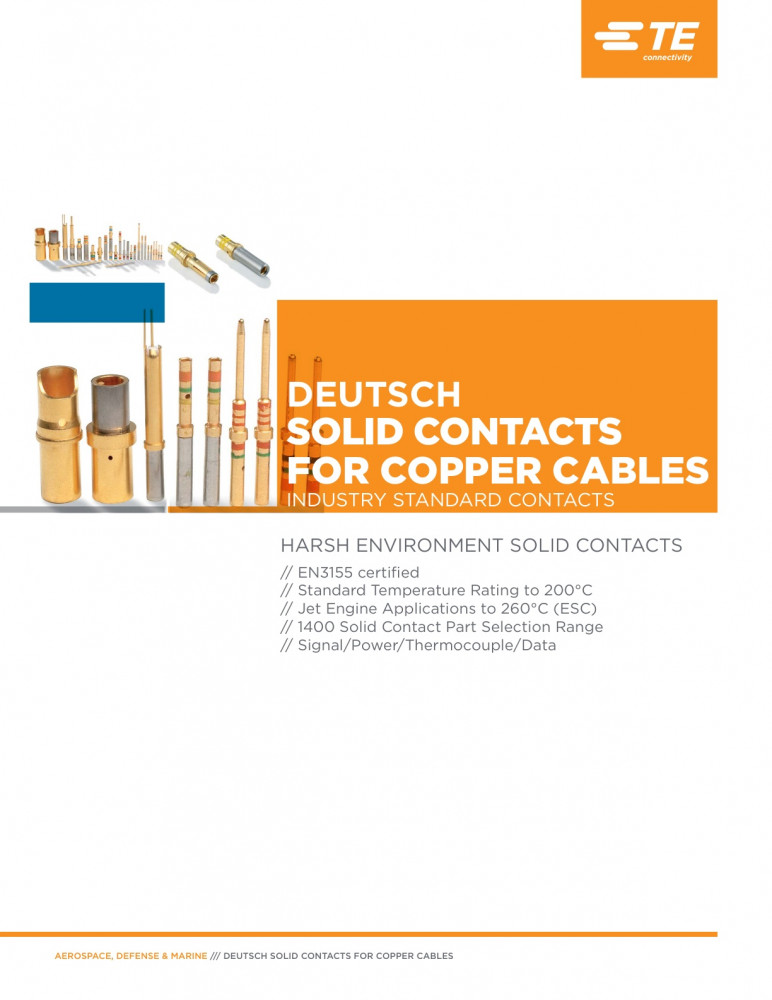 DEUTSCH solid contacts catalog page 1