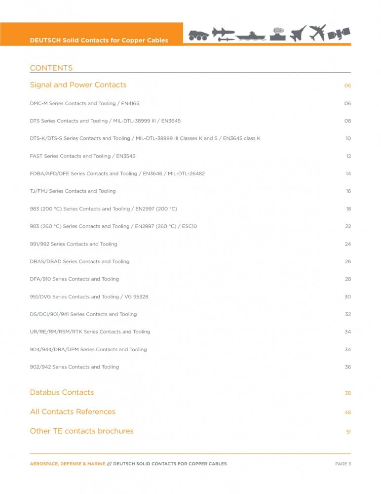 DEUTSCH solid contacts catalog page 3