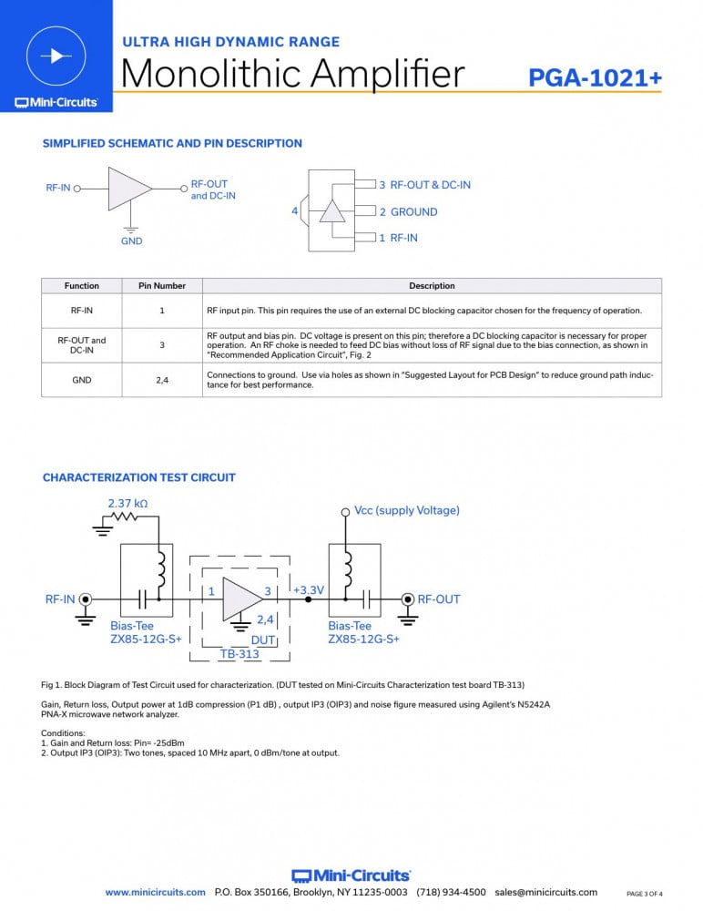 PGA-1021+ datasheet page 3