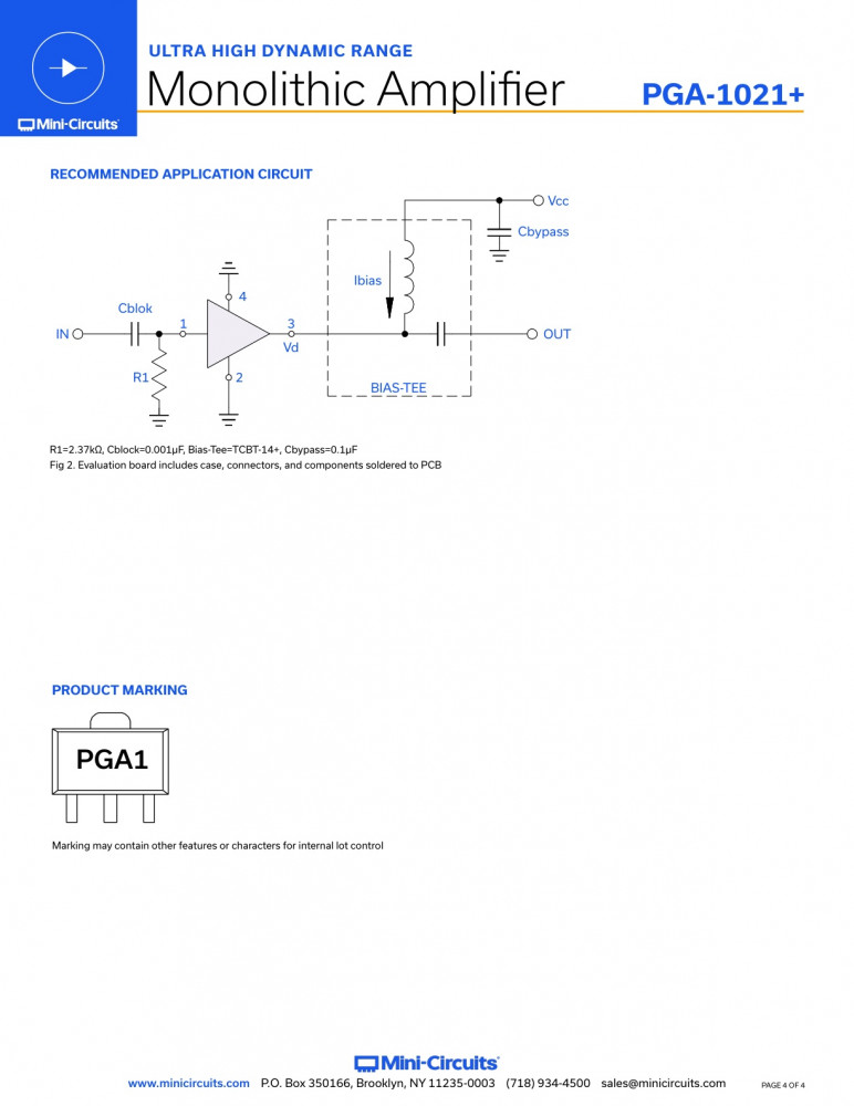 PGA-1021+ datasheet page 4