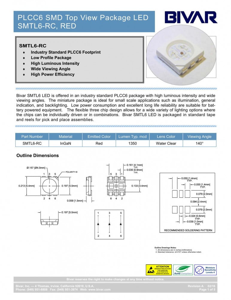 SMTL6-RC datasheet page 1