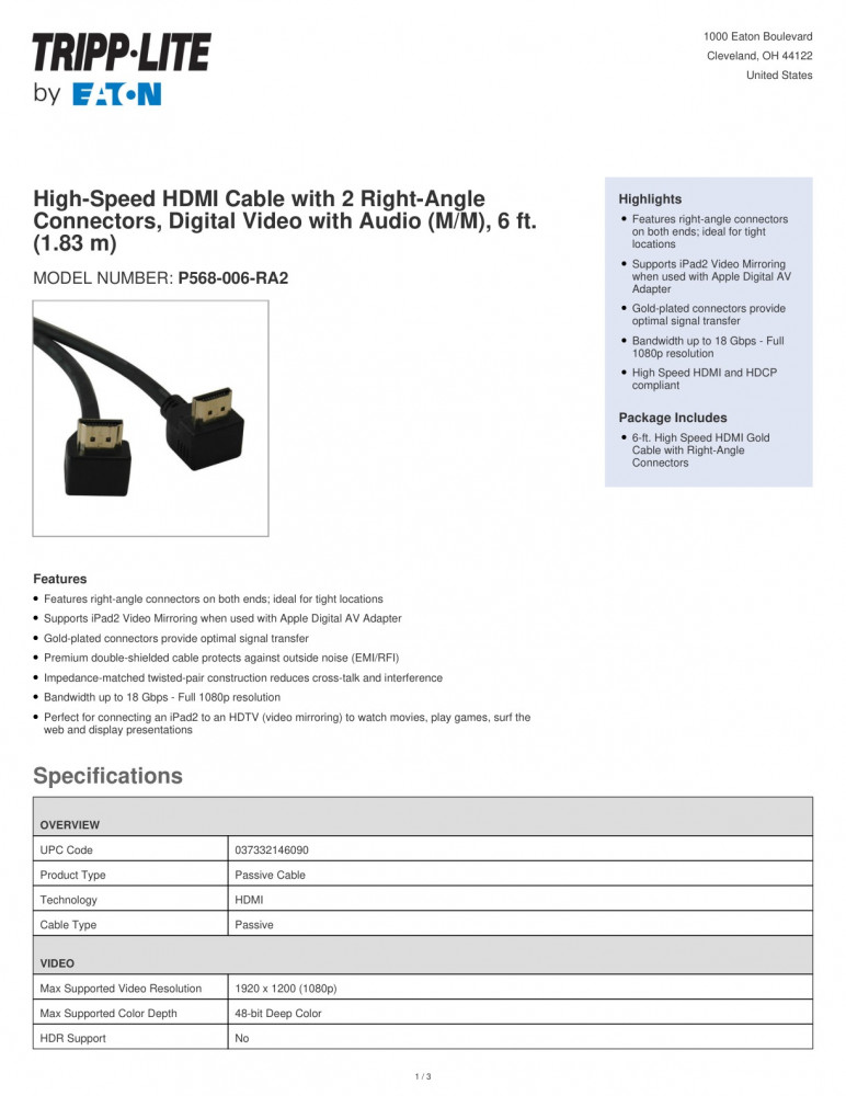 P568-006-RA2 technical document page 1