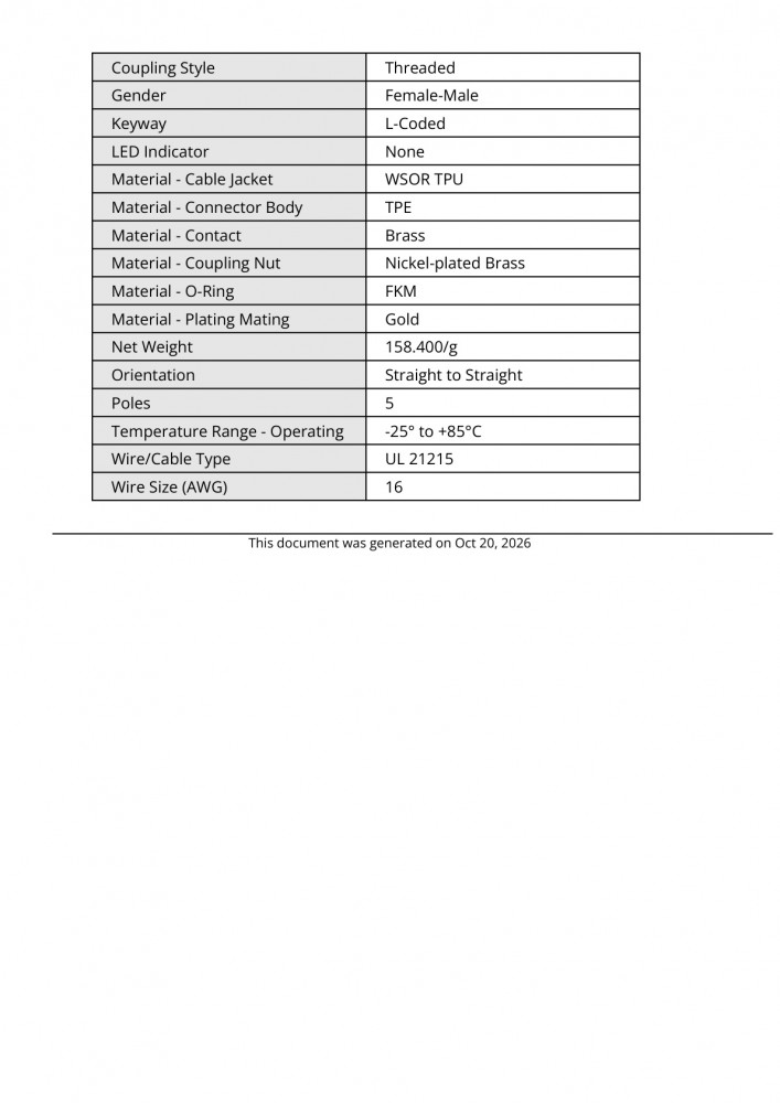 Molex product drawing page 3 for the 1205010201 cable assembly